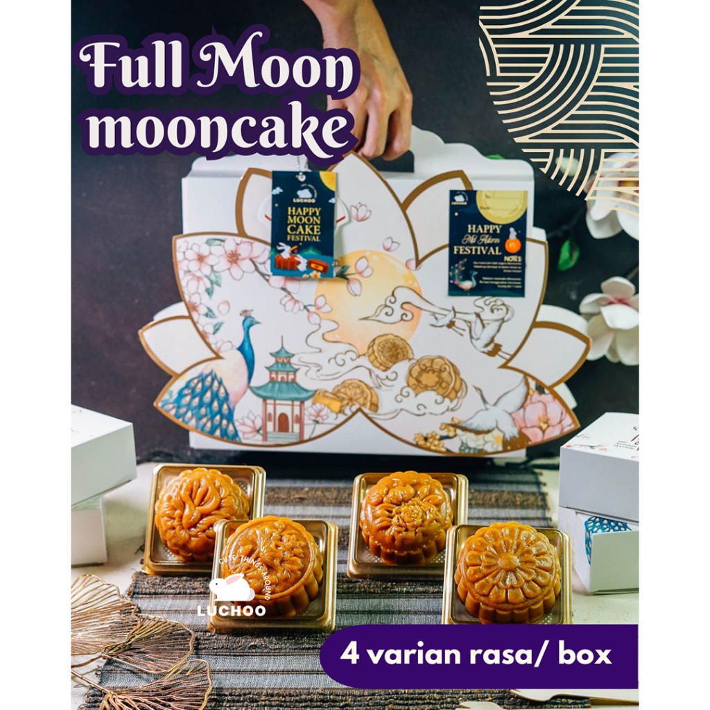 Jual FULL MOON MOONCAKE by Luchoo Official, Kue Bulan, (yue bing) 1 set ...