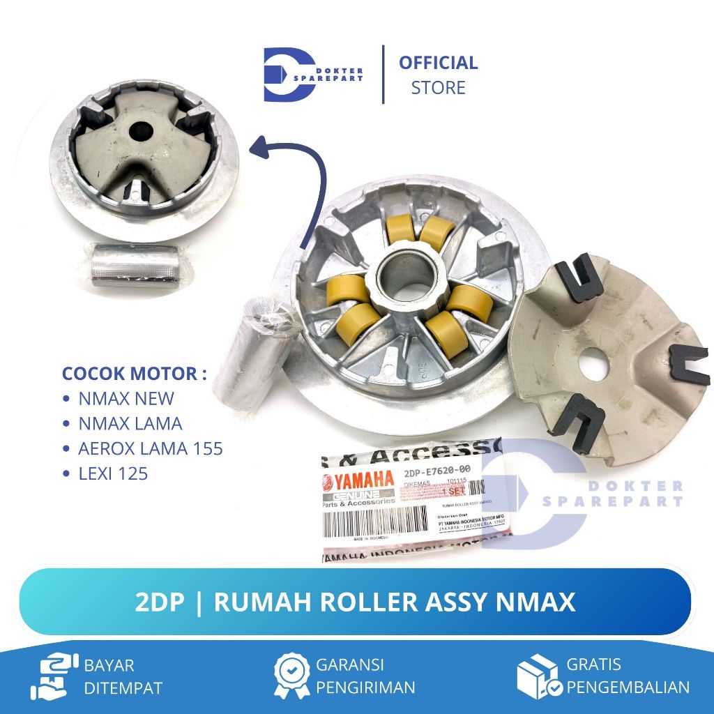 Jual 2DP RUMAH ROLLER ASSY SET KOMPLIT NMAX OLD / NMAX NEW / AEROX OLD ...