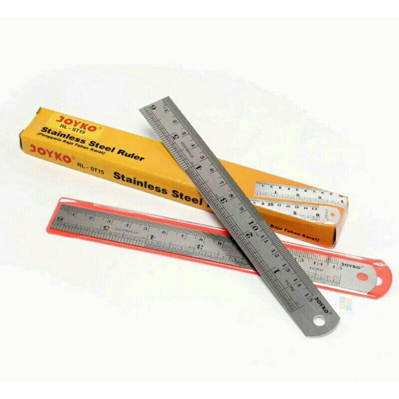 Jual Penggaris Besi Joyko 15cm / Mistar besi 15 cm | Shopee Indonesia