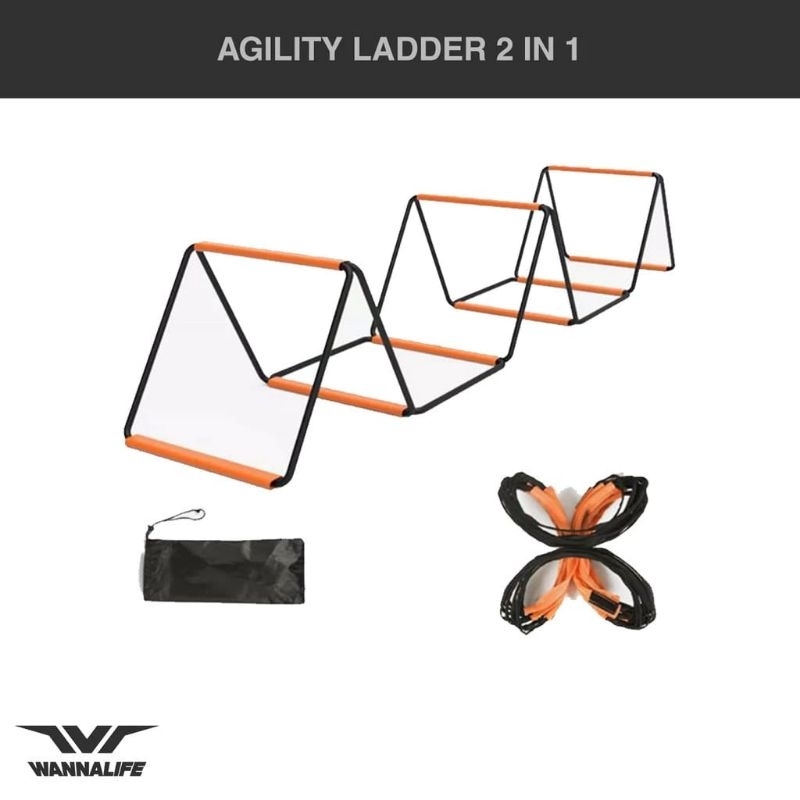 Jual Agility ladder 2 In 1 Tangga agilitas dan hurdle 12 Knots latihan ...