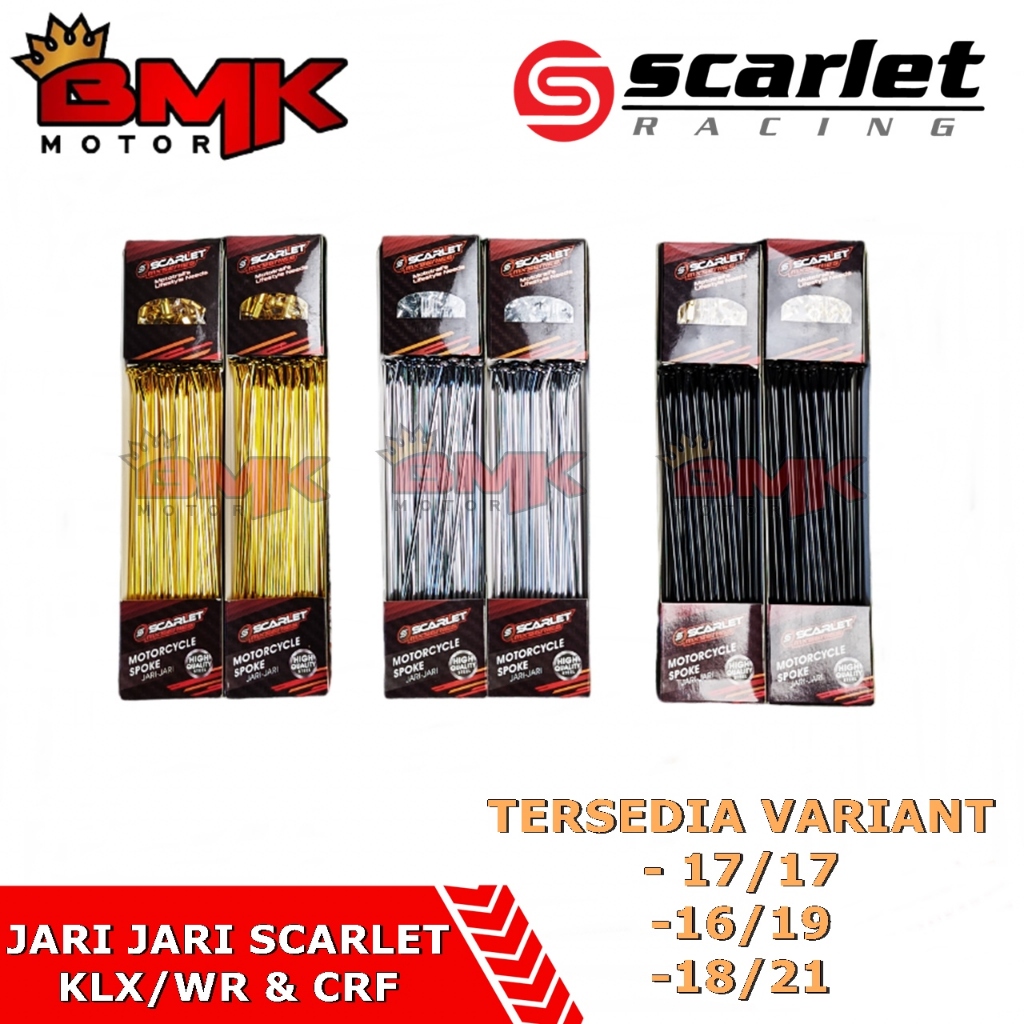 Jual Scarlet Racing Jari Jari Klx Crf Wr 17-17 16-19 18-21 Gold Hitam ...