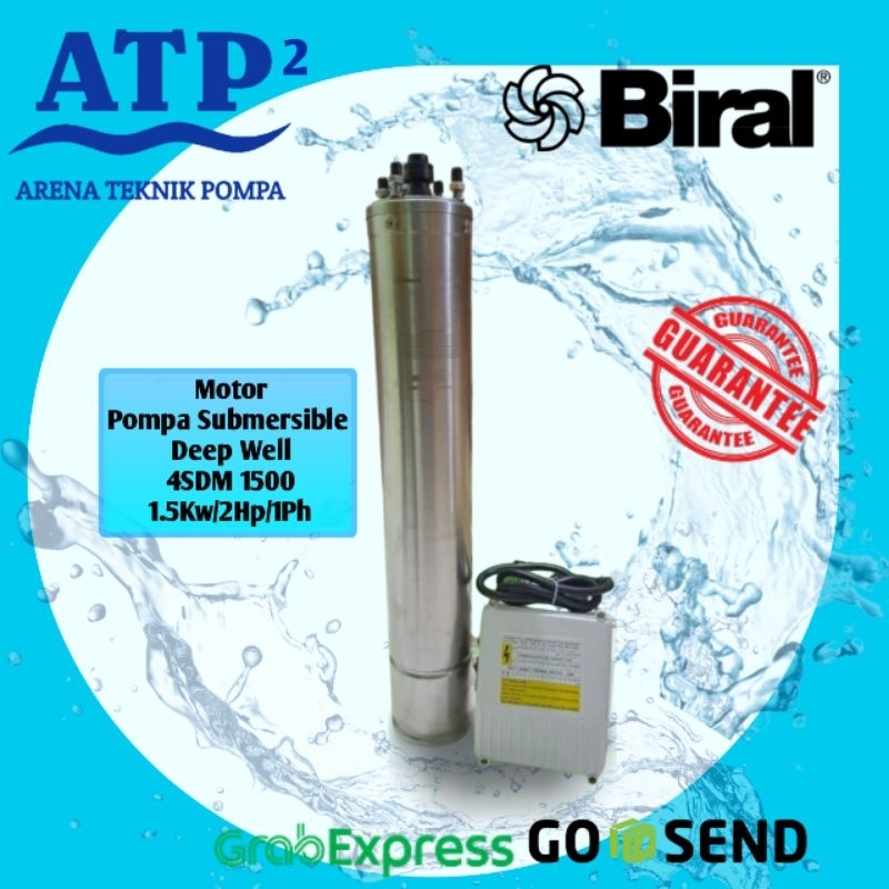 Jual Biral 4 SDM 1500 Motor Pompa Submersible Deep Well Pompa Celup ...