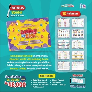 Jual Buku Coding for Kids – Belajar Membaca, Menulis & Berhitung dengan ...