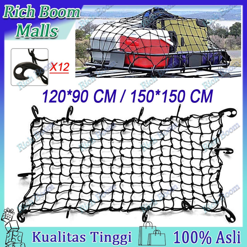 Jual 【Mengentalkan】 Cargo net 90*120cm Tali jaring bagasi atap mobil ...