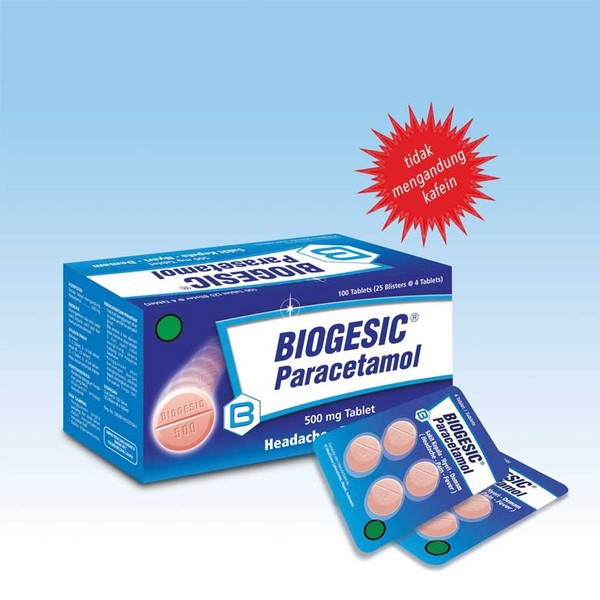 Jual Biogesic Box 100's Tablet Darya - Paracetamol / Obat Demam / Obat ...