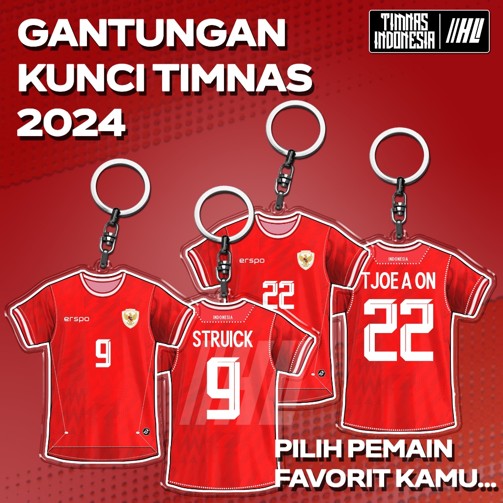 Jual [PROMO] GANTUNGAN KUNCI TIMNAS INDONESIA / KEYCHAIN PEMAIN TIMNAS ...