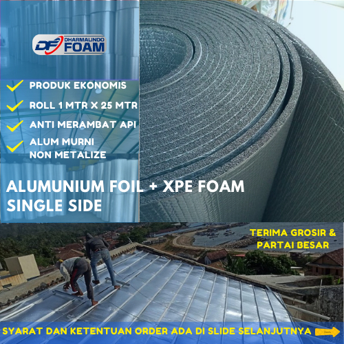 Jual Peredam panas atap alumunium foil 5mm x 1mtr x 25 mtr alumunium ...
