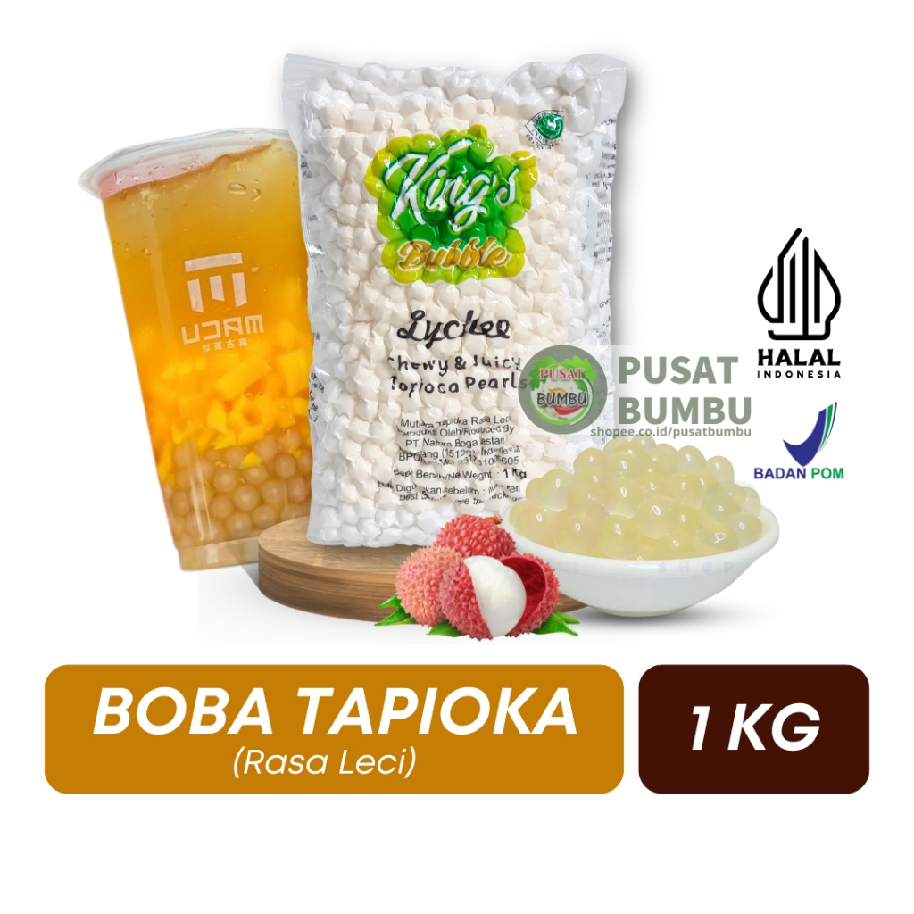 Jual Boba Tapioka Pearl Leci 1 Kg / Bubble Boba Rasa Lychee / Boba ...
