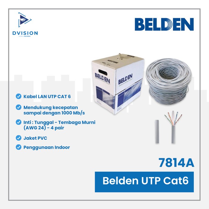 Jual KABEL LAN UTP cat 6 / cat6 BELDEN made in USA meteran / eceran ...