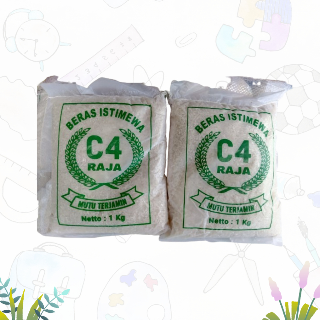Jual BERAS PREMIUM C4 HIJAU 1kg (sablon) | Shopee Indonesia