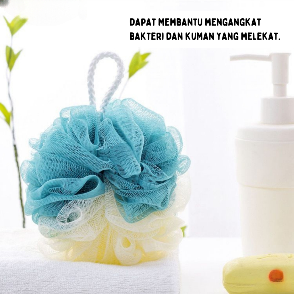 Jual SPONS MANDI JARING MODEL BUNGA / SPONGE MANDI PLUM | Shopee Indonesia