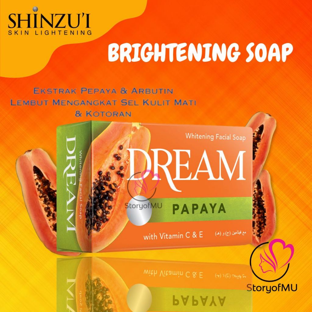 Jual DREAM Papaya Whitening Facial Soap Bar 100gr - Sabun Batang Pepaya ...