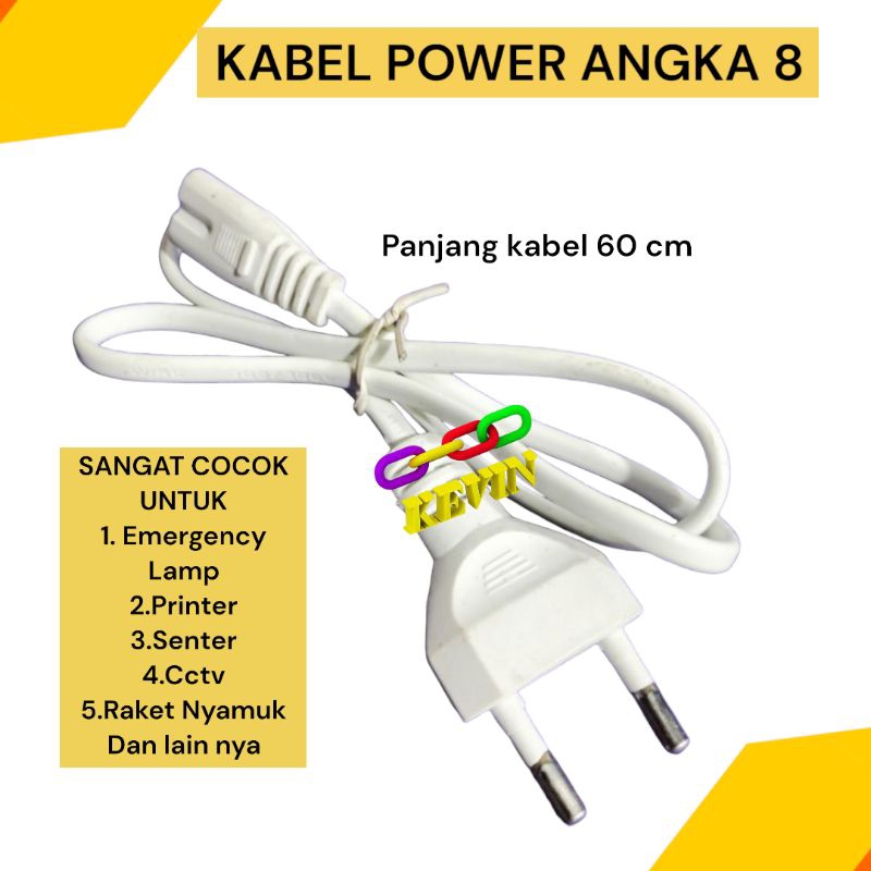 Jual Kabel Power Kabel Angka 8 Printer Kabel Emergency | Shopee Indonesia