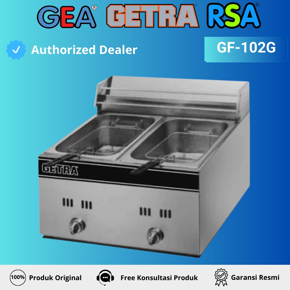 Jual GETRA GF-102G Deep Fryer Gas Penggorengan 2 Tank 2 Basket ...
