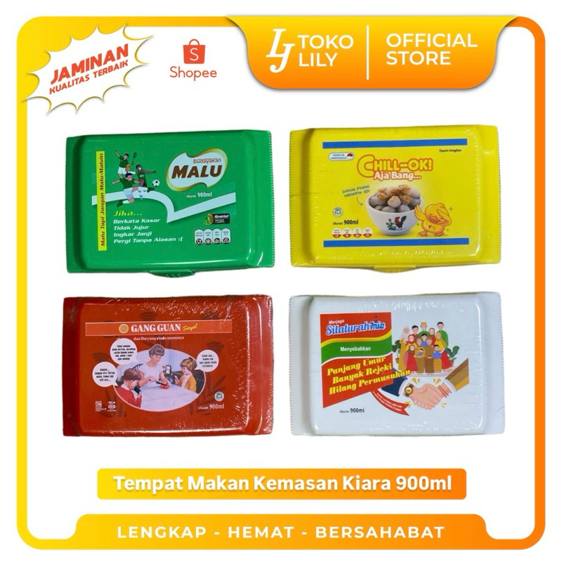 Jual Kotak Makan/Lunch Box Anak Kemasan Lucu 2 Sekat Kiara Milo/Indomie ...