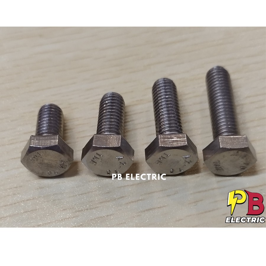 Jual Baut Stainless M8 + Mur / Baut Stainless Ukuran M8 + Mur (4 Pilihan Ukuran) | Shopee Indonesia