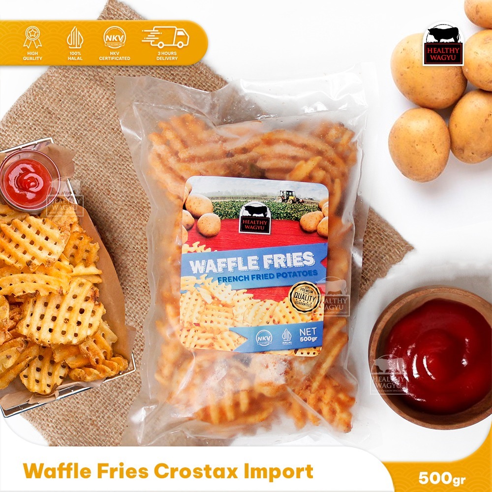 Jual Waffle Fries Crosstrax Kentang Goreng Waffle Premium 500 Gram ...