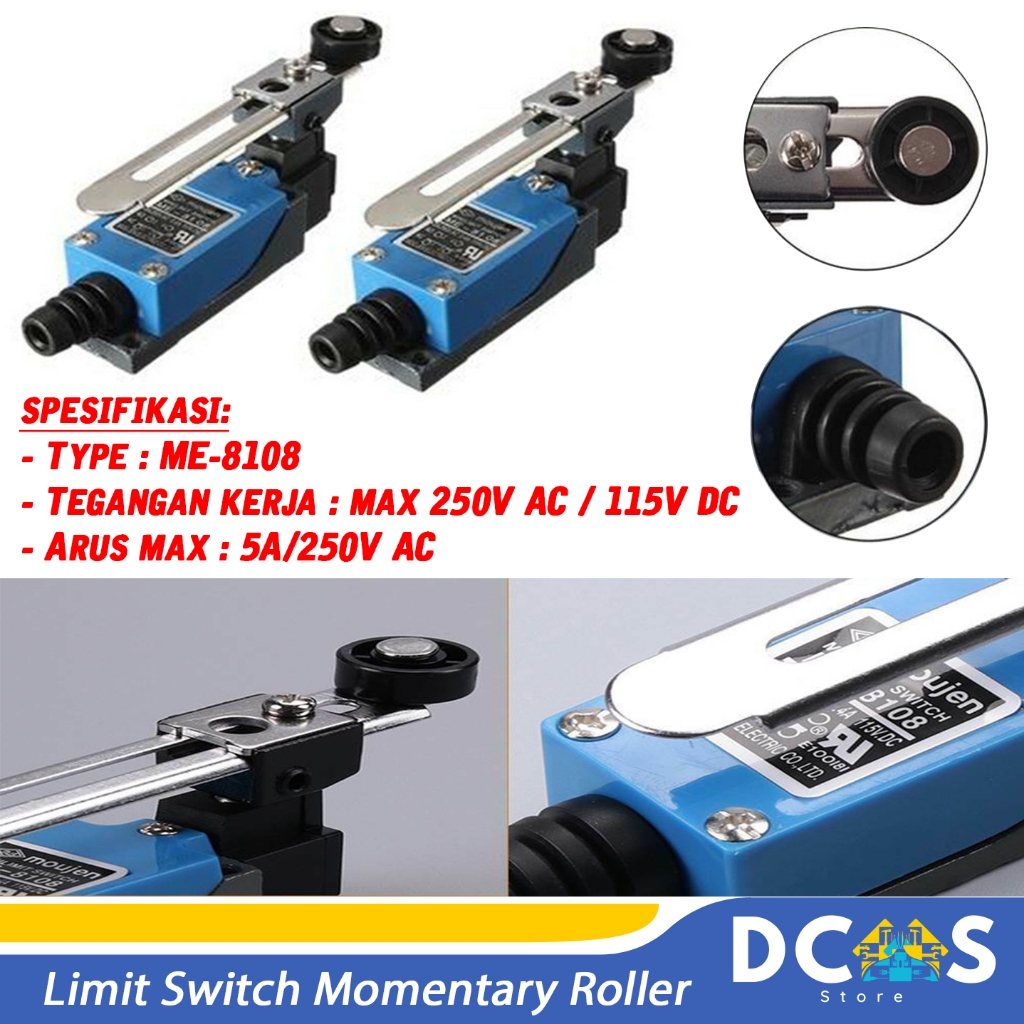 Jual Limit Switch Momentary Roller Switch 5A 250V 1NO 1NC TZ-8108/ME-8108 | Shopee Indonesia