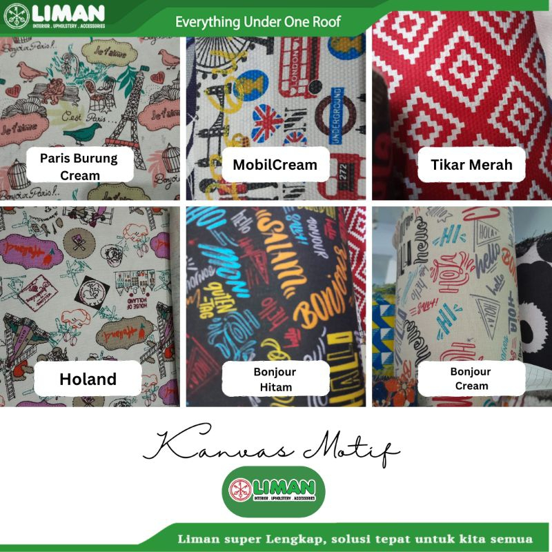 Jual Kain Kanvas Motif Mix (Renda, Batik, Ombak, Tikar) | Shopee Indonesia