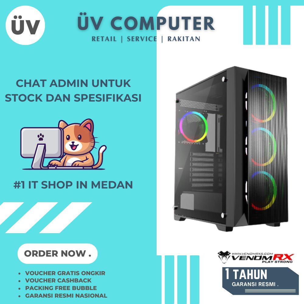 Jual Casing PC Komputer Gaming VenomRX DROGON MAX | Mid Tower | ATX ...