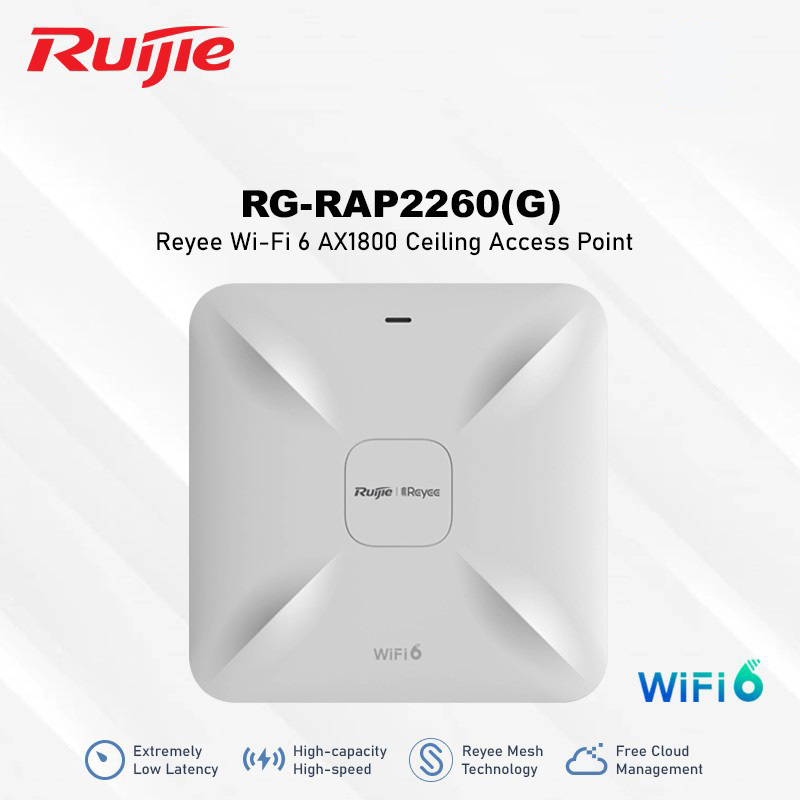 Jual Ruijie RG-RAP2260(G) Reyee Wi-Fi 6 AX1800 PoE Ceiling Access Point ...