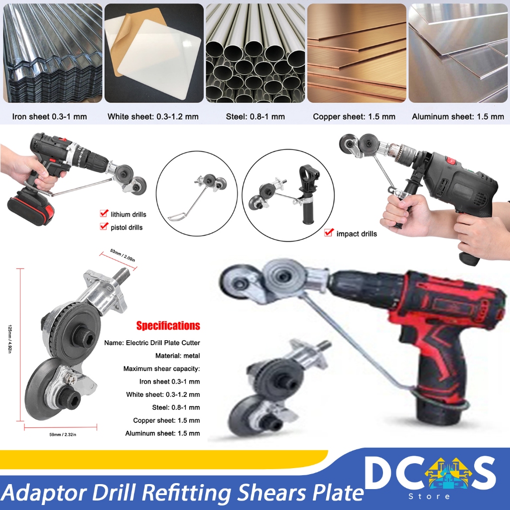 Jual Adapter / Adaptor Drill Refitting Shears Plate Cutter Alat Potong ...