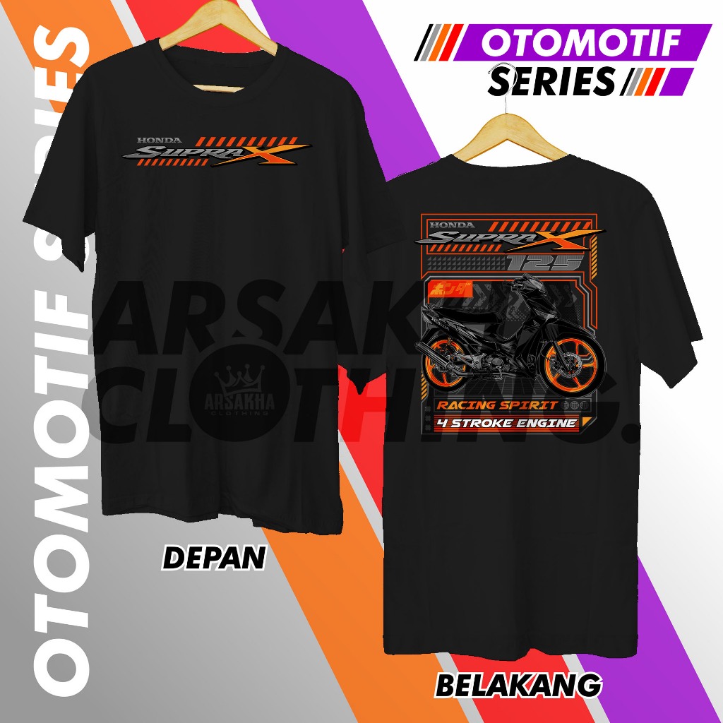 Jual Kaos Honda Supra X 125 Racing Spirit V2 Distro Otomotif Series ...