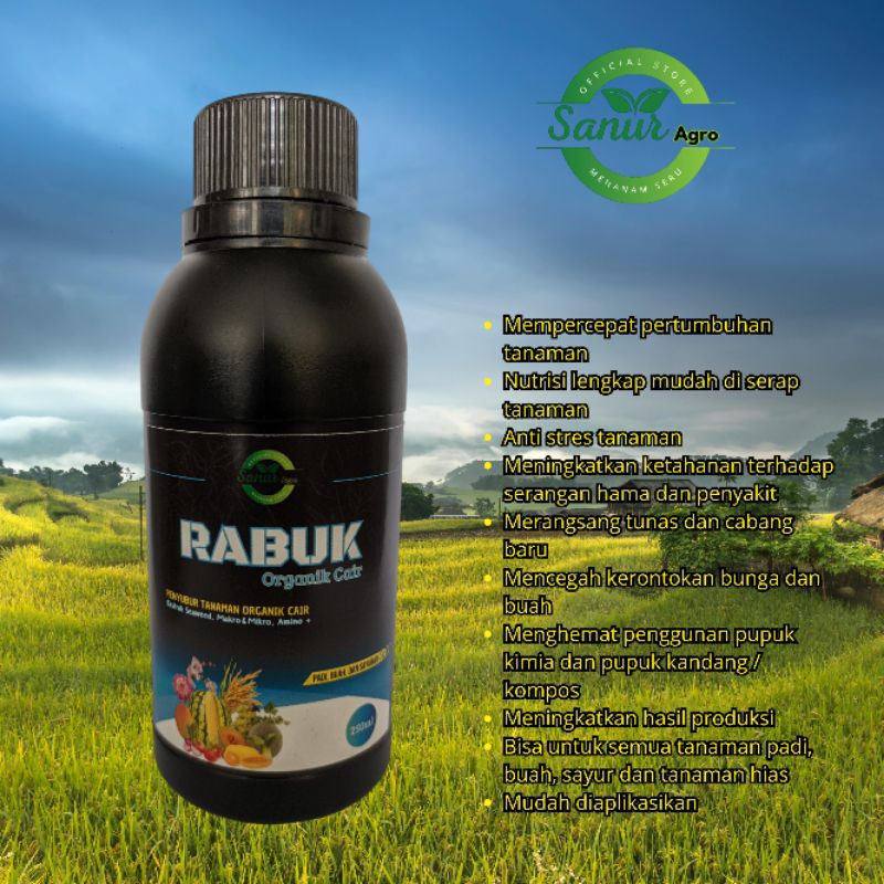 Jual Pupuk Organik Cair Rabuk Organik Cair Penyubur tanaman 250ml ...
