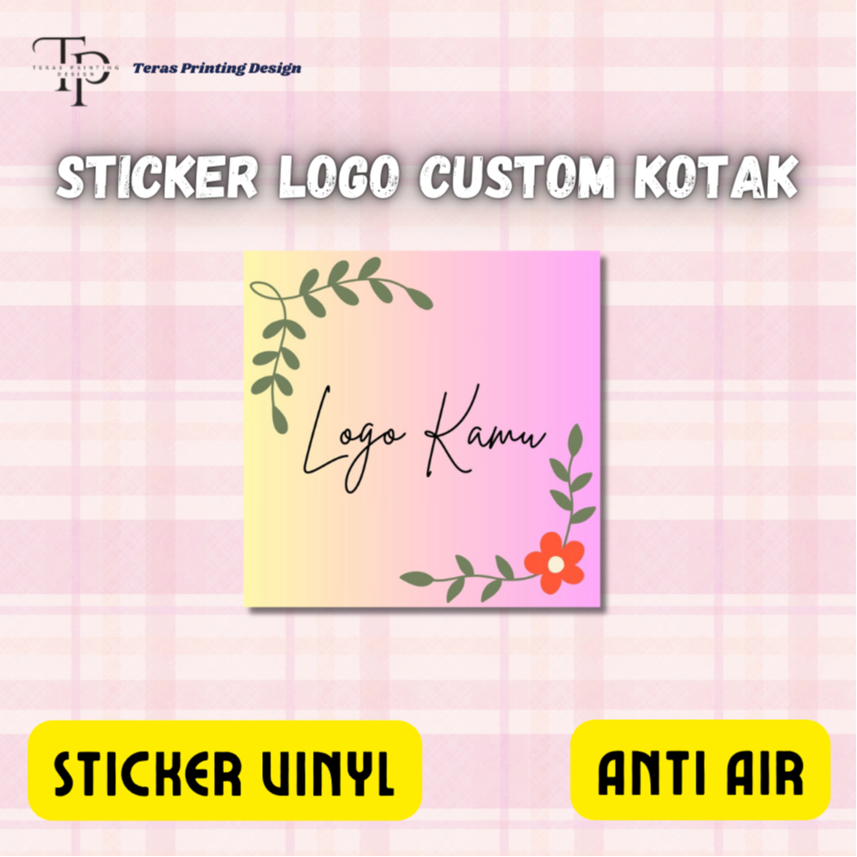 Jual CETAK STIKER KOTAK *ANTI AIR* 140rp STICKER LABEL MAKANAN KOTAK ...