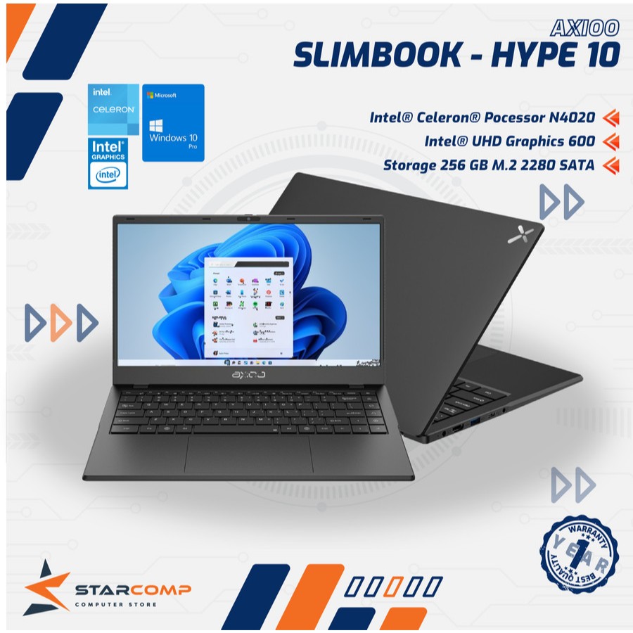 Jual AXIOO SlimBook Hype 10 N4020 8GB 256GB 14" FHD | Shopee Indonesia