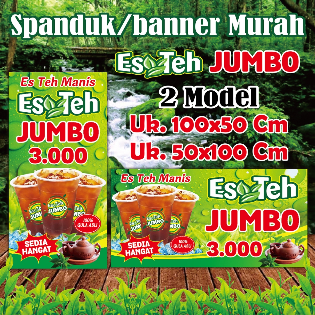 Jual Spanduk Banner Es Teh Manis Jumbo, es teh jumbo | Shopee Indonesia
