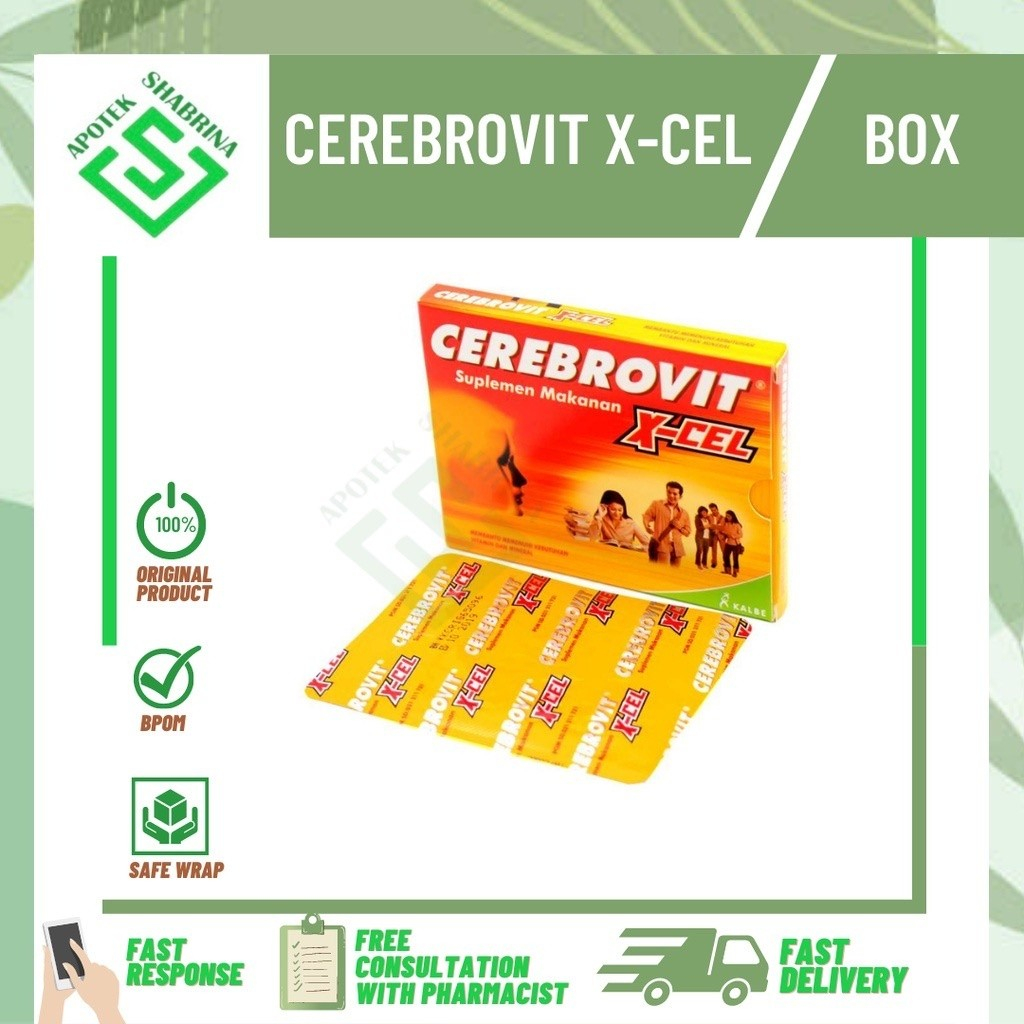 Jual Cerebrovit x-cel/ CEREBROVIT X CEL/ memenuhi kebutuhan vitamin ...