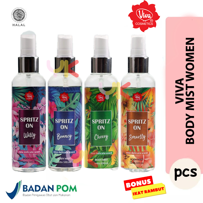 Jual Viva Body Mist Spritz On For Women with Antibacterial Active ...