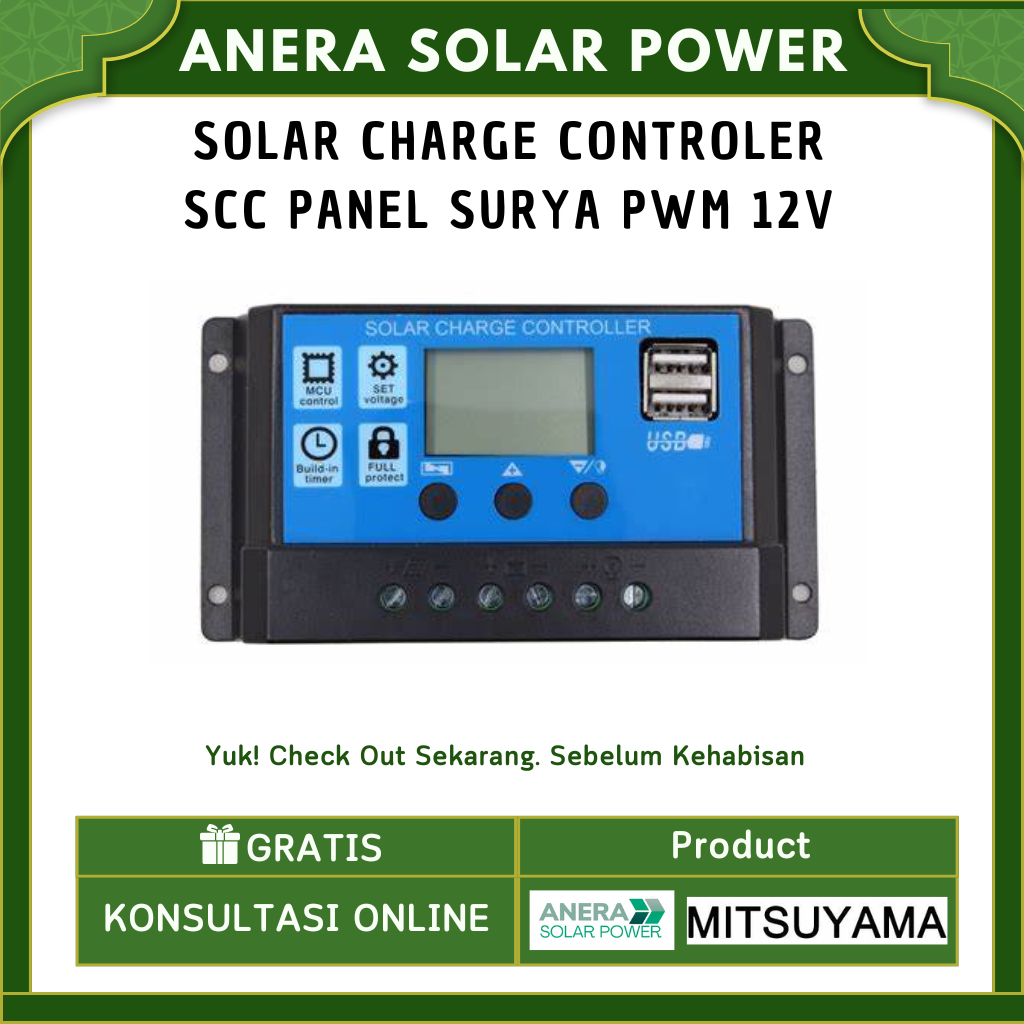 Jual SCC PWM 10A 20A 30A Kontrol Panel Surya Solar Charge Controler | Shopee Indonesia