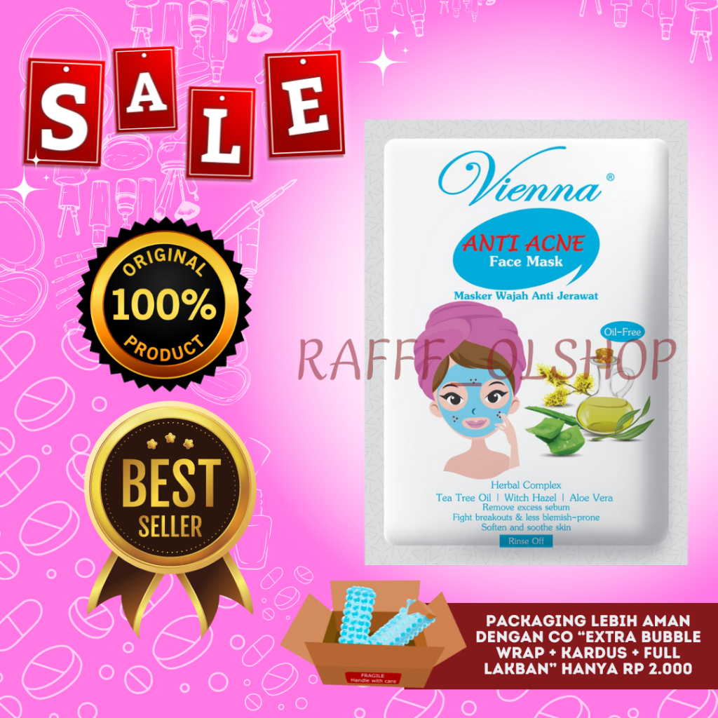 Jual VIENNA FACE MASK ANTI ACNE 15 ML | Shopee Indonesia
