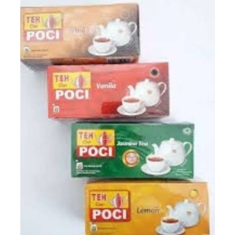 Jual Teh Poci Celup 25 x2 gr box Black tea/Jasmine / Vanila | Shopee ...