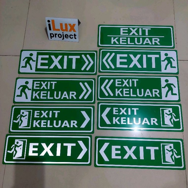 Jual Sign Exit Keluar Jalur Evakuasi | Shopee Indonesia