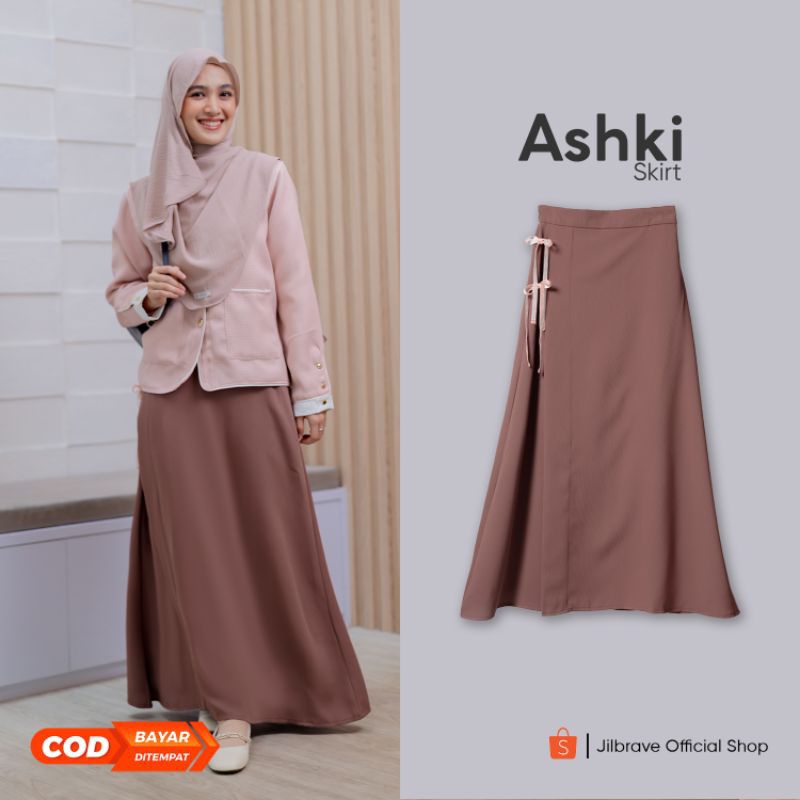 Jual Jilbrave Ashki Skirt Rok Coquette Aesthetic Cutting A-line dengan ...