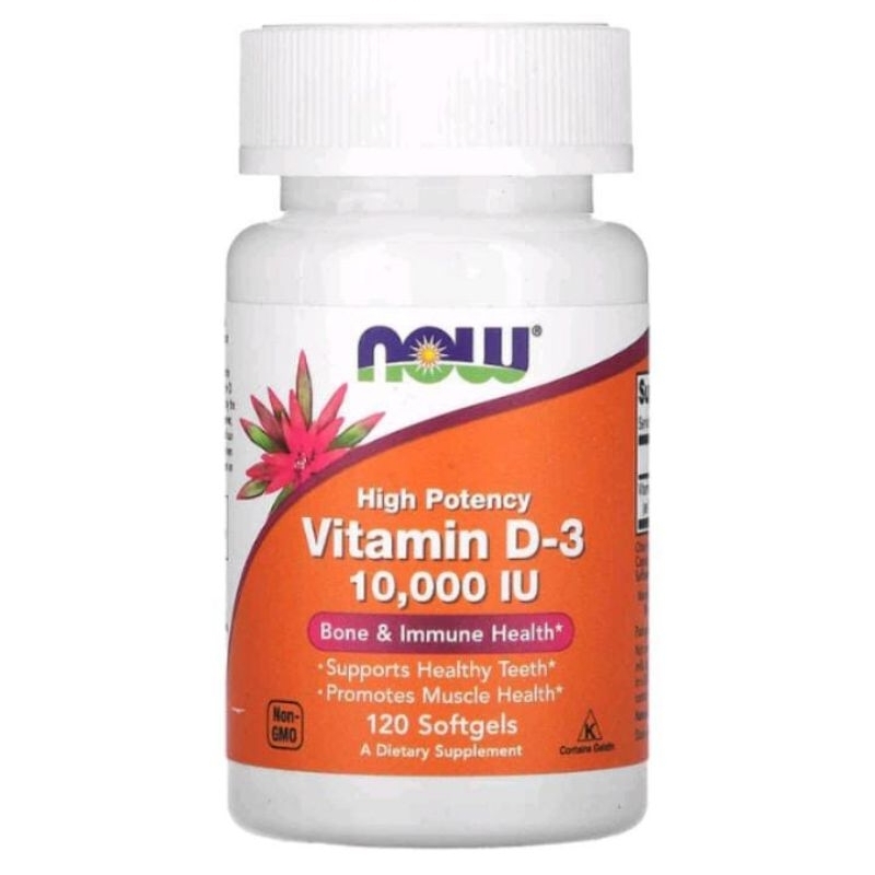 Jual NOW Foods Vitamin D3 10000 IU High Potency 120 SoftgelNOW Foods Vitamin D3 10000 IU High ...