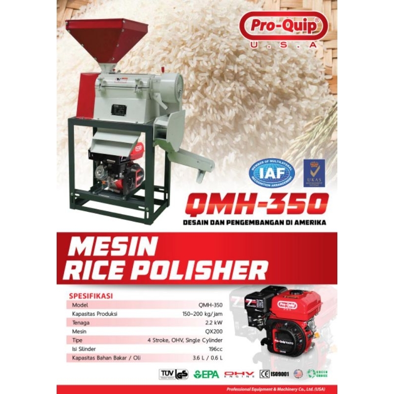 Jual Mesin Selep Beras / Giling Beras QMH 350 Proquip | Shopee Indonesia