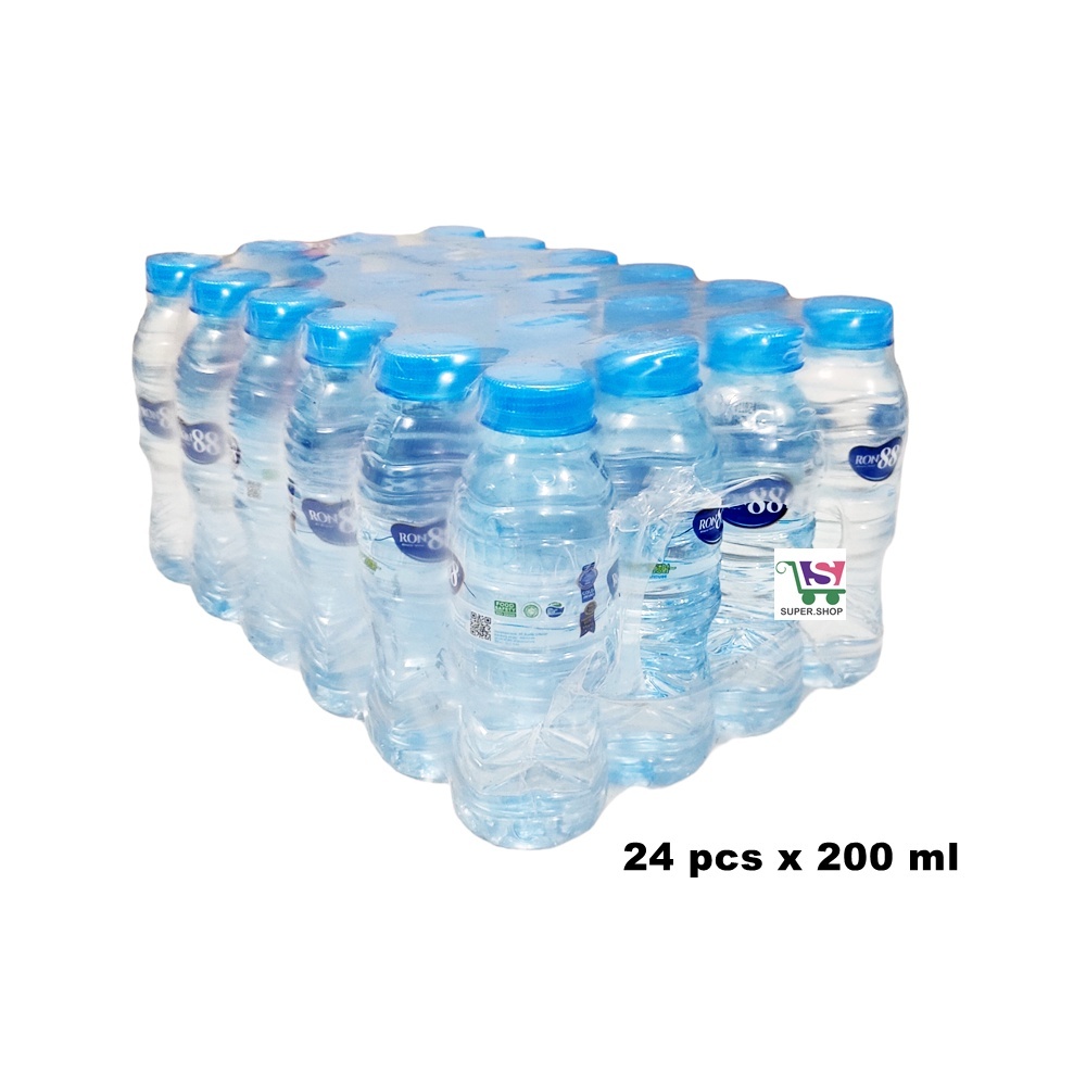 Jual AIR MINERAL RON 88 KEMASAN BOTOL 220 ML 1 DUS ISI 24 PCS | Shopee ...
