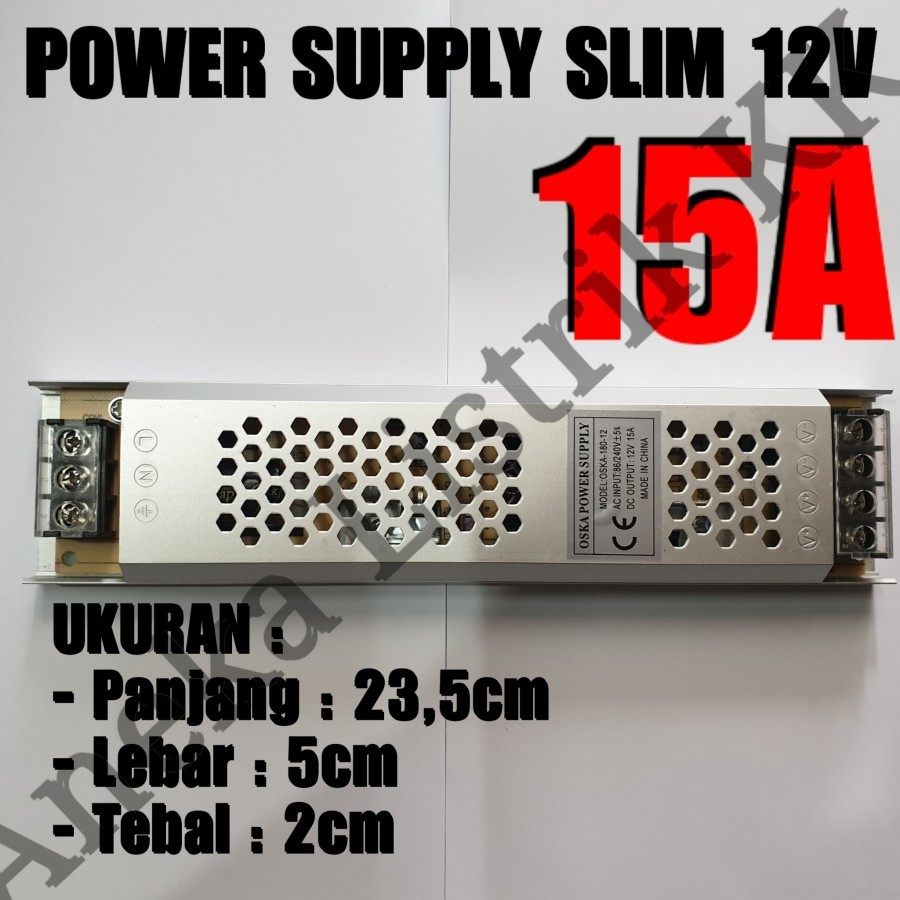 Jual POWER SUPPLY 12V 15A JARING Trafo 15 A Adaptor 15 Amper LED STRIP ...
