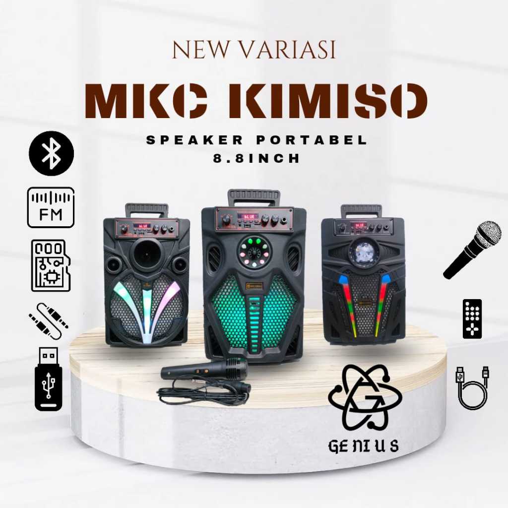 Jual GENIUS Speaker MKC KIMISO New Series 8.8 Inch Portable Speaker ...