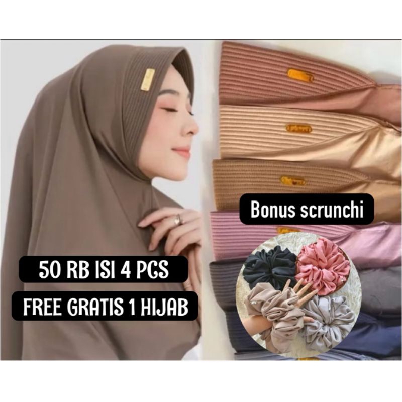 Jual ( 50 RB ISI 5 PCS )BERGO HAMIDAH LABEL BESI SIZE M MENUTUP DADA BY "SN HIJAB" | Shopee ...