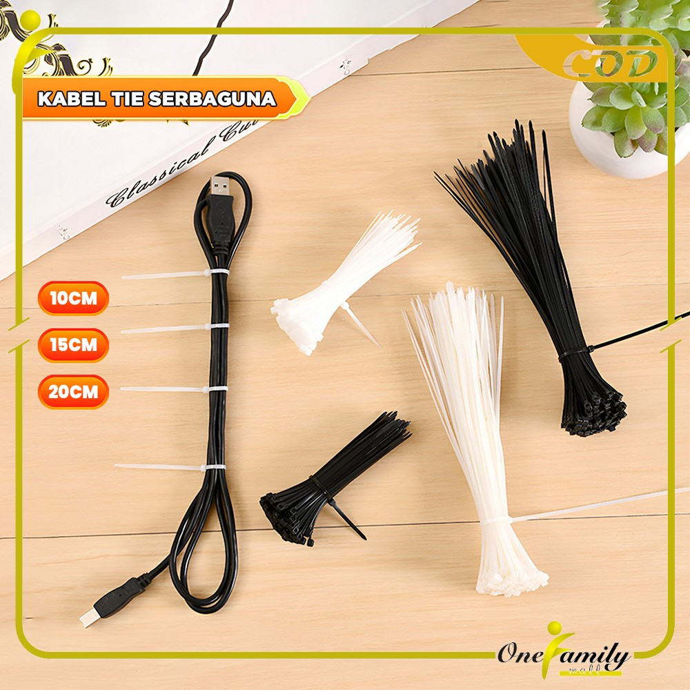 Jual ONE-C1119 Kabel Tie Pengikat Serbaguna Ukuran 10CM / 15CM / 20CM ...