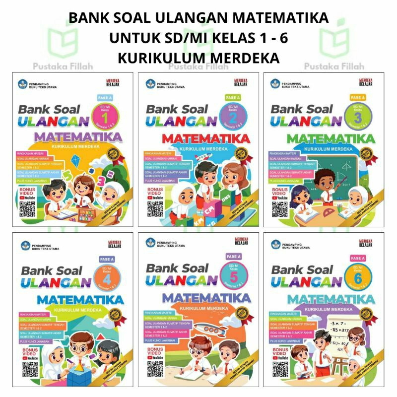Jual BANK SOAL ULANGAN MATEMATIKA SD/MI KELAS 1 - 6 KURIKULUM MERDEKA | Shopee Indonesia