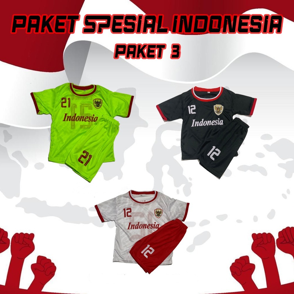 Jual PAKET SETELAN BAJU BOLA ANAK TIMNAS INDONESIA TERBARU JERSEY FUTSAL TIMNAS INDONESIA ...