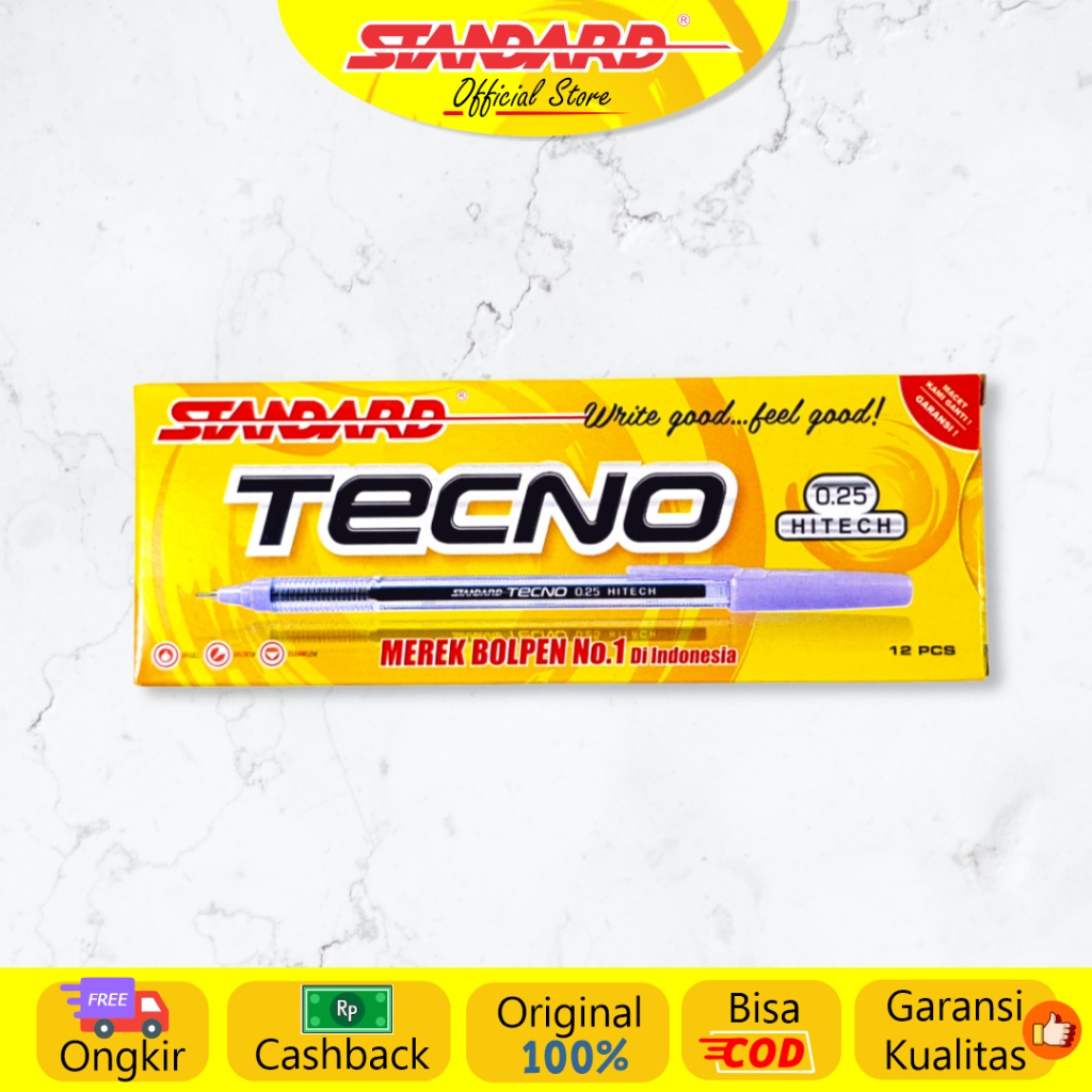Jual Standard - Pulpen Tecno Hitech 0.25 ( Alat Tulis / Pen / Ballpoint ...