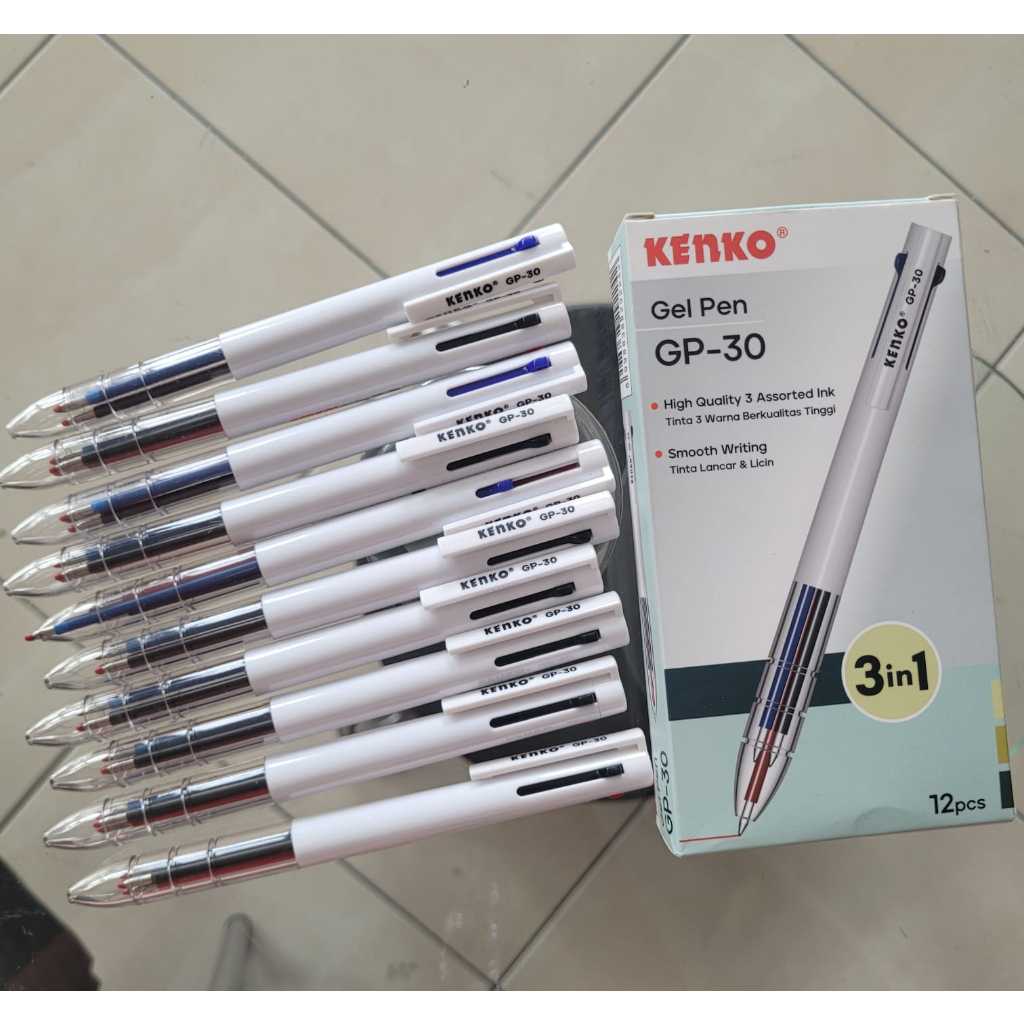 Jual BOLPEN 3iN1 BOLPEN 3 WARNA BOLPEN TRICOLOR | Shopee Indonesia