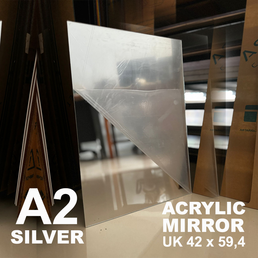 Jual Akrilik Mirror Silver A2 Custom 2mm Potongan 42x59.4cm Lembaran ...